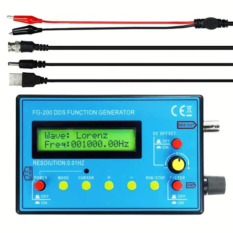 Fg 200 Dds Signal Generator With Frequency Counter Versatile 001hz To 500khz Waveform Module