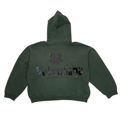 Balenciaga Unreleased Ripped Pocket Tape Hoodie Summer 2024 Grailed