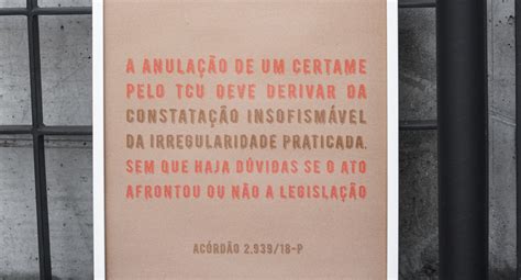 Contratação De Serviço Comum E As Determinações Do Tcu Para Anulação De