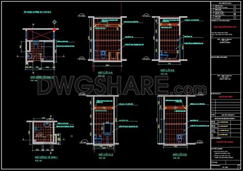 229 Free Download Of Cad Technical Drawings For The Construction Of Bathrooms In Townhouses