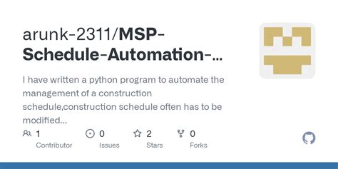 Github Arunk 2311msp Schedule Automation Project I Have Written A