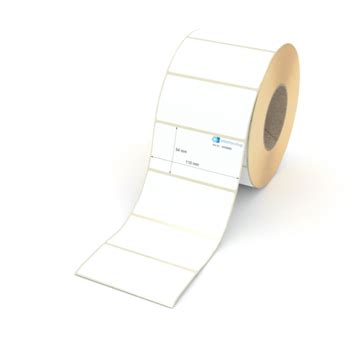 etiketten shop Etikett 110 x 54 mm Thermopapier weiß permanent