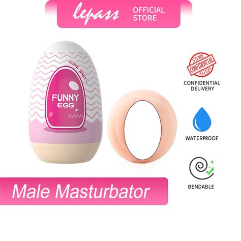 Lepass Pink Funny Egg Vagina Mouth Anus Male Masturbator Cup Adult Toy