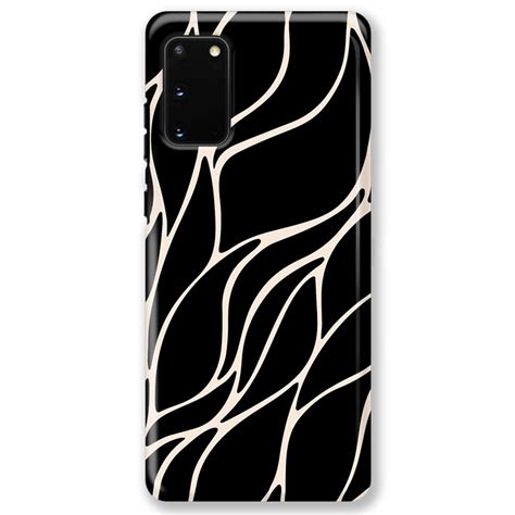Samsung Galaxy S20 Case Black And Gold Metallic Waves Casebus