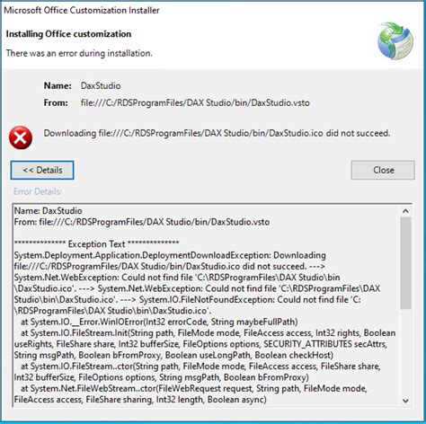 Daxstudiovsto Does Not Install Daxstudioico Is Missing · Issue 1064