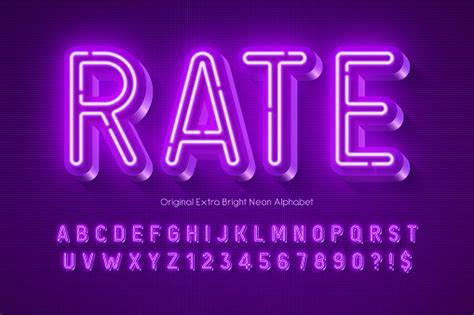 네온 라이트 3d 알파벳 복고풍 미래 오리지널 타입 견본 색상 제어 3차원 형태에 대한 스톡 벡터 아트 및 기타 이미지 3차원 형태 Led 조명 검은색 Istock