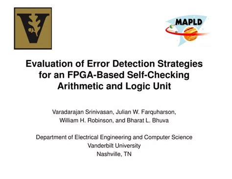 ppt evaluation of error detection strategies for an fpga based self