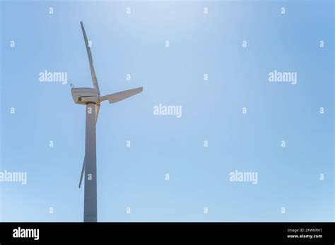 Wind Powerone Wind Turbine And Blue Skywind Power Concept With Copy