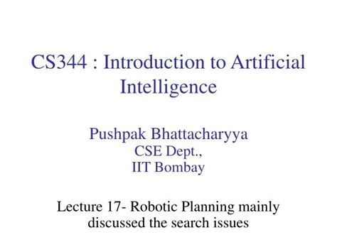 PPT CS Introduction To Artificial Intelligence PowerPoint Presentation ID