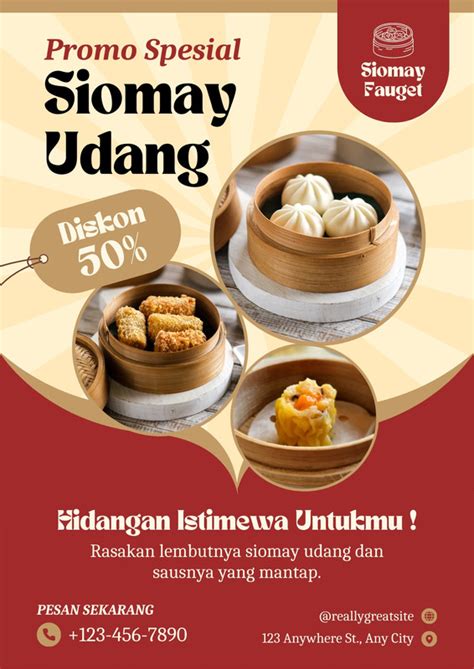 Gratis Contoh Poster Makanan Unik Canva