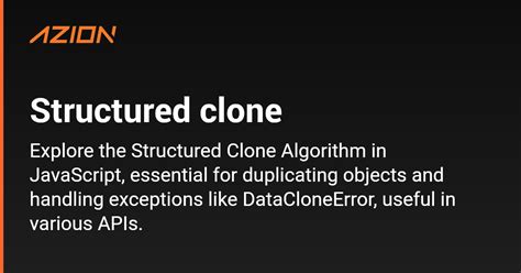 Structured Clone Documentação Azion