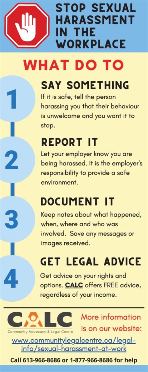 Sexual Harassment At Work More Legal Information For Workers Calc