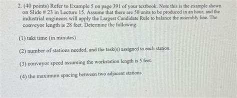 Solved 2 40 Points Refer To Example 5 On Page 391 Of
