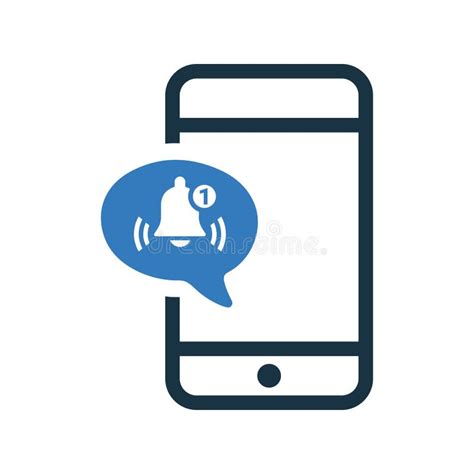 Mobile Notification Alert Simple Flat Design Concept Stock Illustration Illustration Of