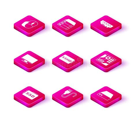 Set Ssd Card Usb Cable Cord Computer Monitor Screen Sshd Server Data Web Hosting