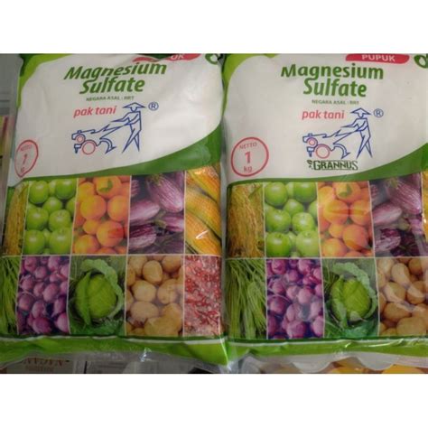 Jual PUPUK MAGNESIUM SULFAT MgSO4 GRANNUS PAK TANI 1 KG Shopee Indonesia