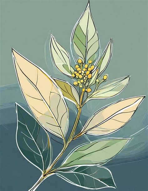 Bay Laurel Tree Illustration Premium Ai Generated Image
