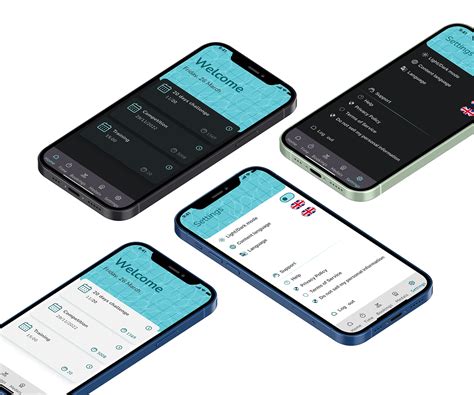 Cross Platform App For Swimmers Settings Screen Behance