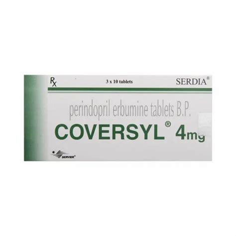 4mg Coversyl Perindopril Erbumine Tablets Bp At ₹ 199box Coversyl