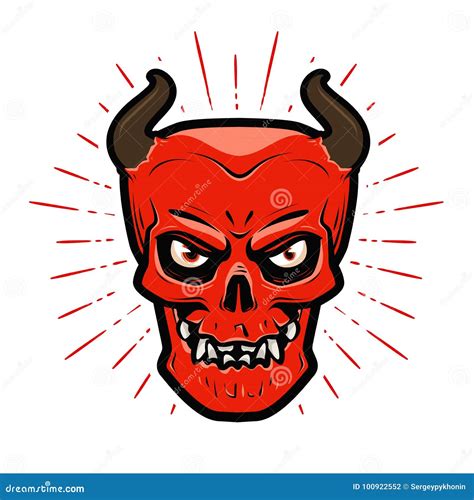 Portrait Of Angry Devil Halloween Satan Lucifer Hell Devilry