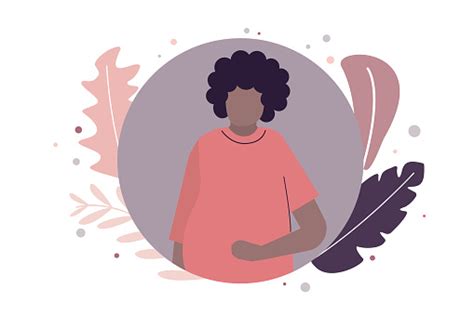 아기를 기대하는 아프리카 계 미국인 여성 임신과 모성 꽃에 만화 임신 한 여자 검은 소녀 와 기다리는 용 아이 건강관리와 의술에