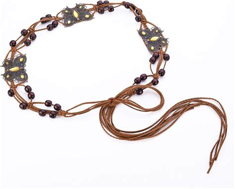 HGDR Las Mujeres Trenzado Borla Folk Custom Cuerda De La Cintura Estilo Bohemio Cadena De La