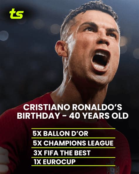 40 Years Of A Legend Cristiano Ronaldo Celebrates His Birthday