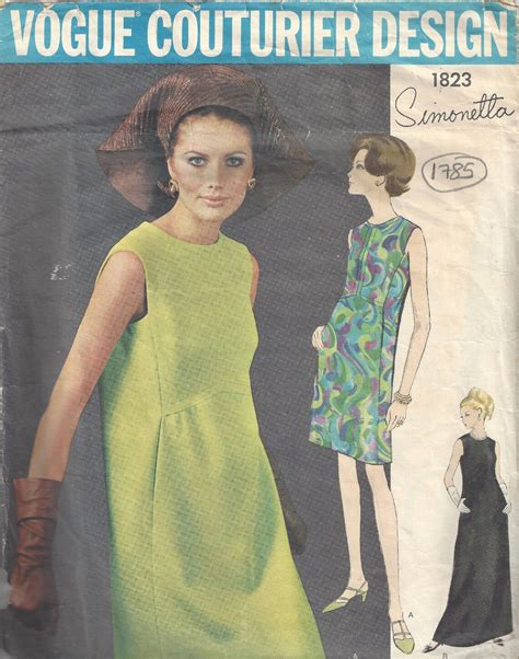 1960s Vintage VOGUE Sewing Pattern B34 DRESS 1785 Simonetta Etsy