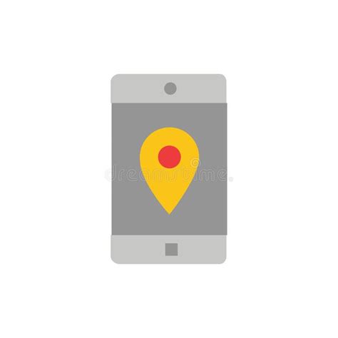 Application Mobile Mobile Application Location Map Flat Color Icon Vector Icon Banner