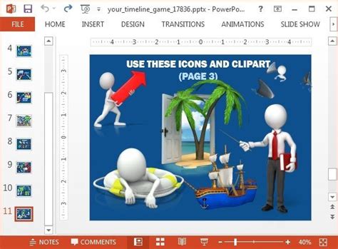 Animated Timeline Game PowerPoint Template
