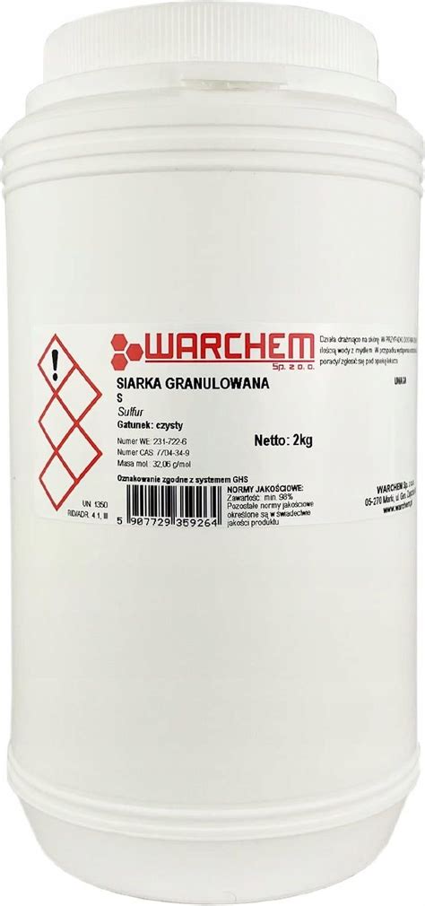 Drobne Akcesoria Medyczne Warchem Siarka Granulowana Czysta 2Kg Ceny