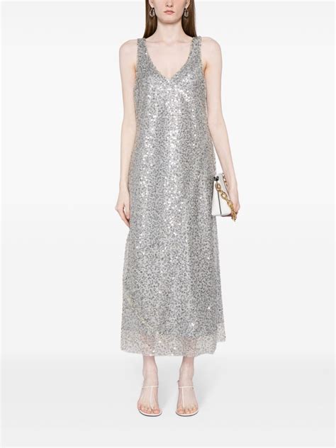 Vince Lucite Sequinned Slip Dress Reversible