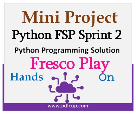 Mini Project Python Fsp Sprint2 Python Programming Solution Fresco Play