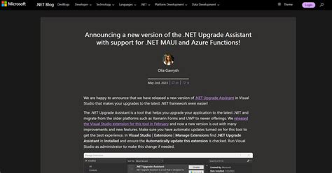 Microsoft、「net Upgrade Assistant」の新バージョンをリリース 旧アプリを最新版にアップグレード：net Mauiとazure Functionsに対応 ＠it