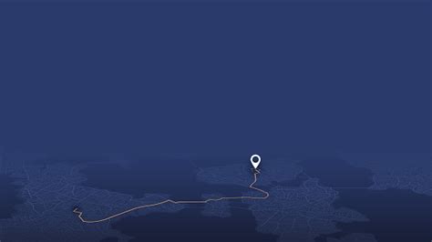 지점에서 의도한 목표 목적지 표지판까지의 경로입니다 지도 전체의 도로 경로의 거리 및 회전에 대한 데이터를 얻기 위한 내비게이션 매핑 기술 위치 추적 대시보드 공중 뷰에