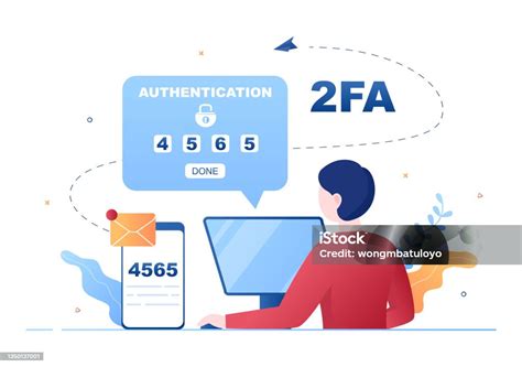 2fa 두 단계 인증 암호 보안 고지 로그인 확인 또는 Sms 코드 에 대한 웹 사이트에 대한 스마트 폰 플랫 벡터