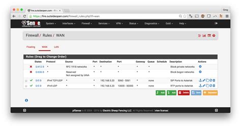 PfSense Port Settings For Asterisk FreePBX Outside Open