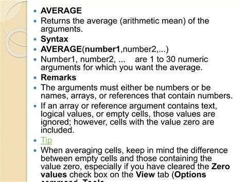 Ms Excel Function Pptx