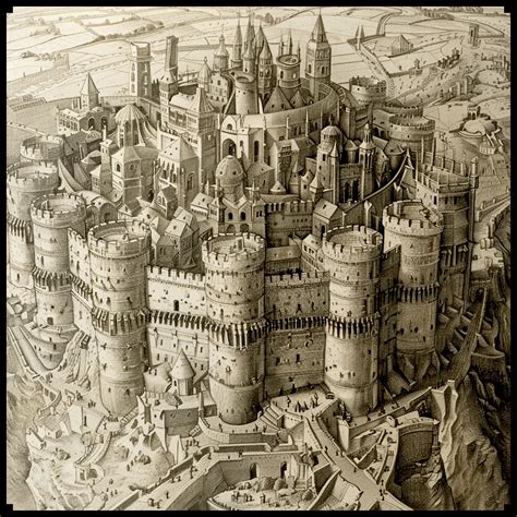 Fantasy Map Symbols Medieval Wonders Cities Fortresses