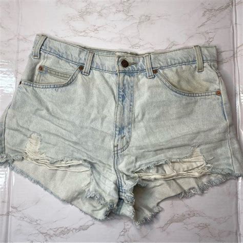 Classic Vintage Denim Cut Off Levis These Light Depop