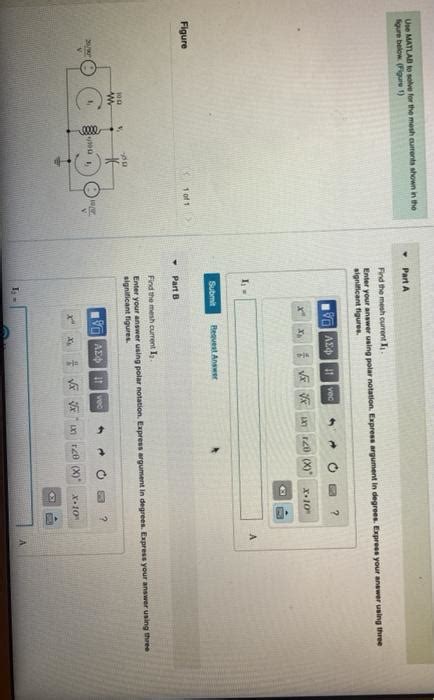 solved use matlab to solve for the mesh currents shown in