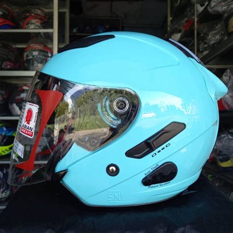 Jual HELM KYT GALAXY FLAT R AQUA BLUE ORIGINAL HELM TOURING KYT HELM
