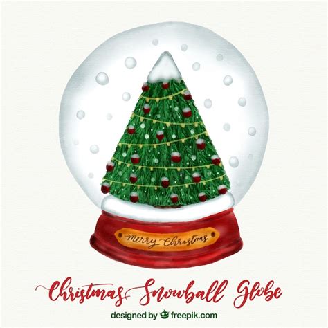크리스마스 Snowglobe 배경 무료 벡터