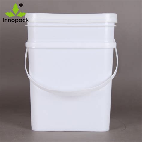 식품 포장 또는 화학용 맞춤 인쇄 사각 플라스틱 버킷과 뚜껑 중국 버킷 오거 플라스틱 버킷 뚜껑 포함
