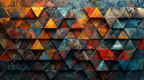 Tessellating Triangle Tapestry A Background Premium Ai Generated Image
