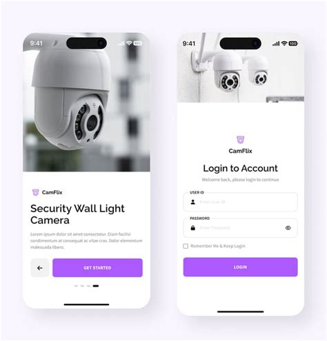 Cctv Iptv Camera Monitor Mobile App Ui Kit Ux And Ui Kits Ft Iphone Ui And Ios Envato