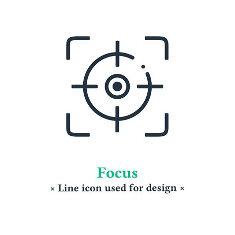 Focus Icon Isolated On A White Background Lens Focus Symbol For Web