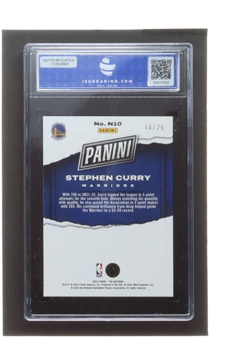 Stephen Curry 2022 Panini National Convention National Inserts Purple
