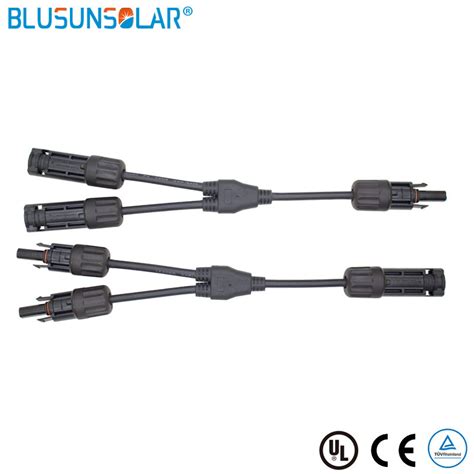 1500v Y型3通mc4连接器太阳能光伏板并联防水接头 Y型二转一 三通 阿里巴巴