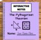 Digital Interactive Notebook Pythagorean Theorem TPT